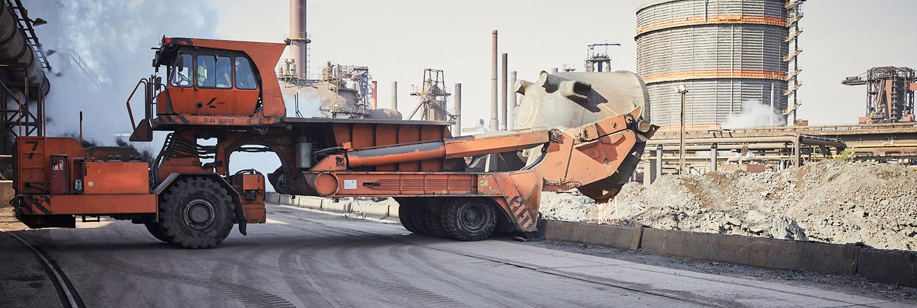 Transport of solid and molten slag using our specialised vehicle fleet ...